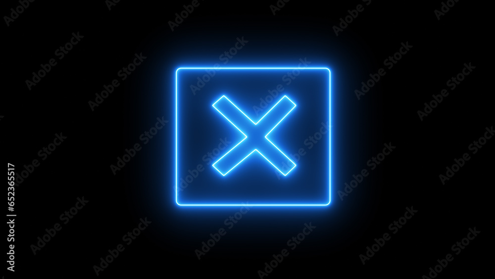 Cross or X check marks. Checkmark blue icons, isolated. Simple check ...