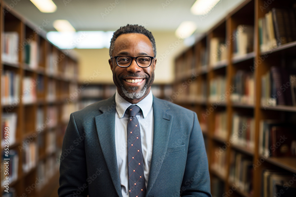 Generative AI photo of handsome happy man professional instructor ...