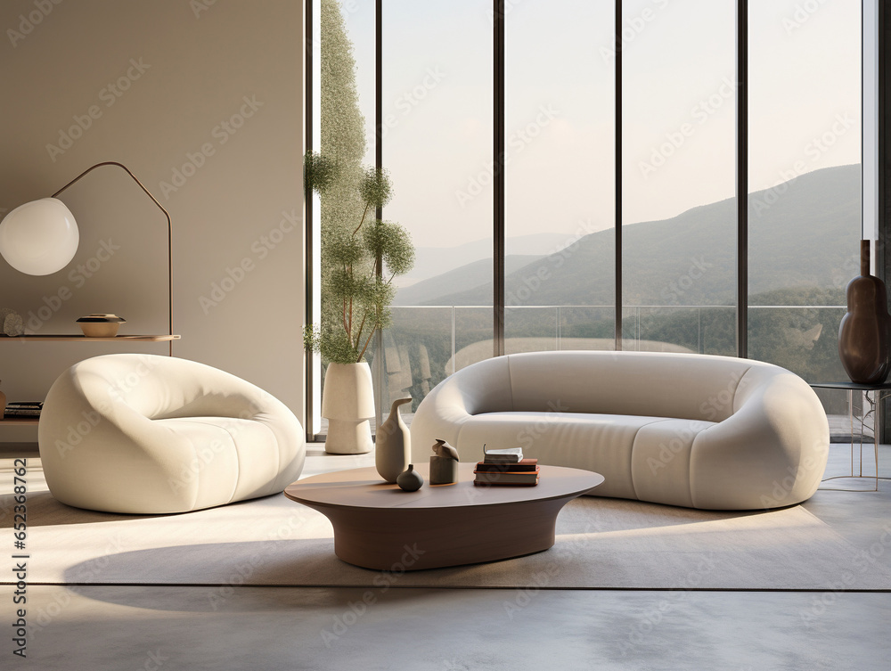 Soft curves and organic shapes furniture design with rounded lines ...