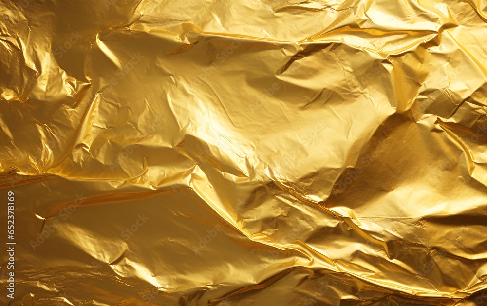 Gold crumpled paper texture, gold leaf foil background Stock ...