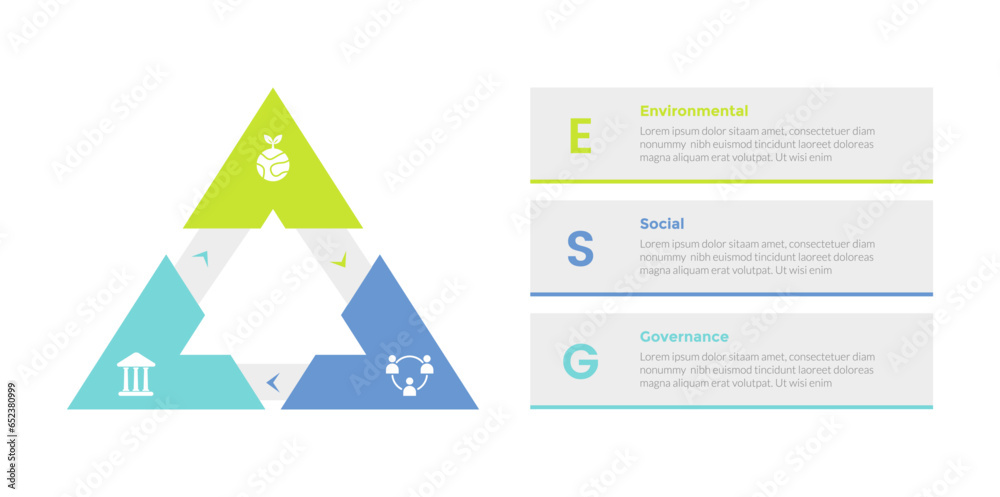 esg environmental social governance infographics template diagram with ...