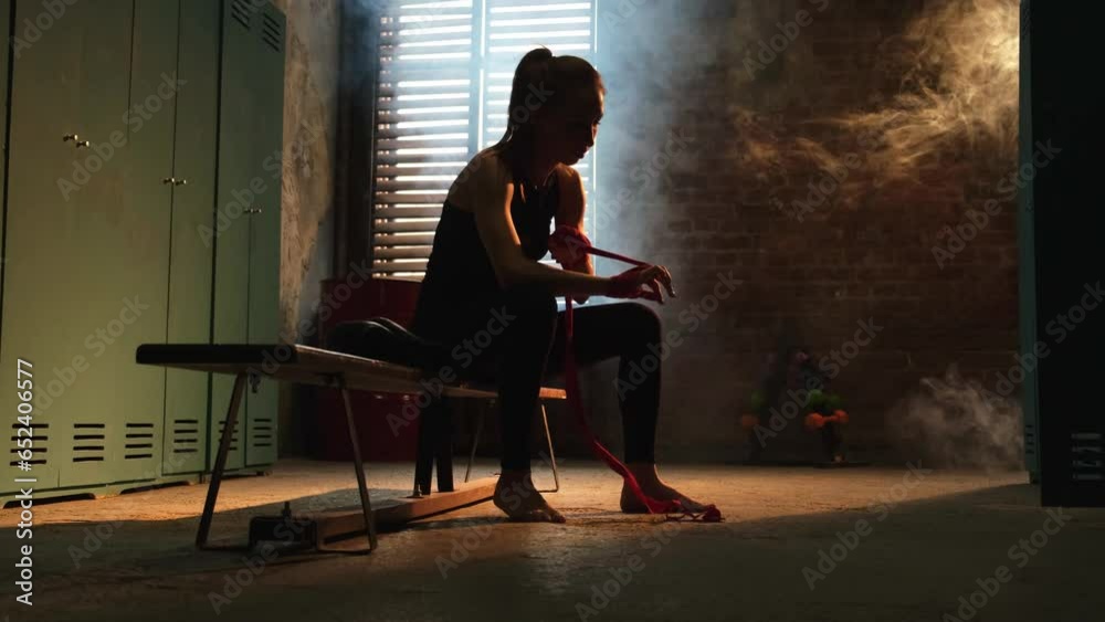 Women self defense girl power. Woman fighter preparing for fight ...