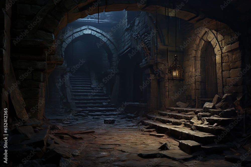 Medieval dungeon Stock Illustration | Adobe Stock