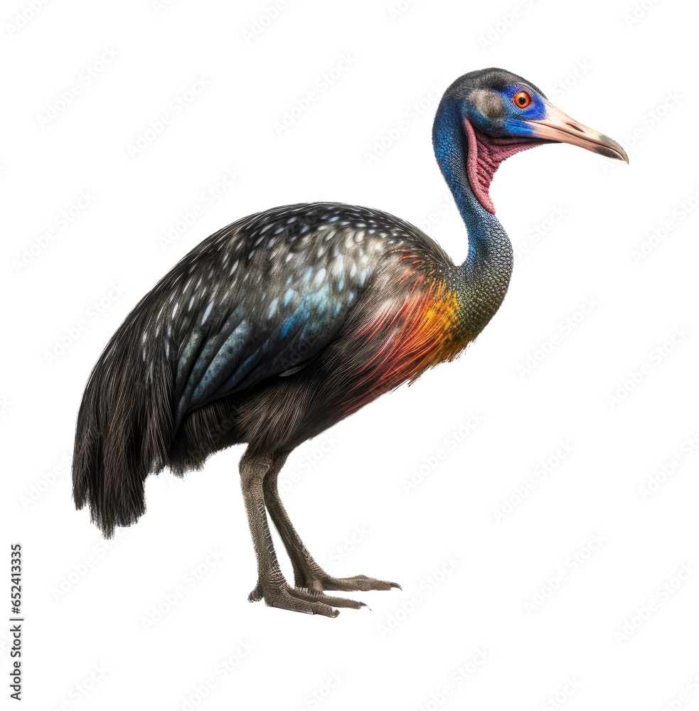 Cassowary bird isolated on transparent background. Concept of wildlife ...