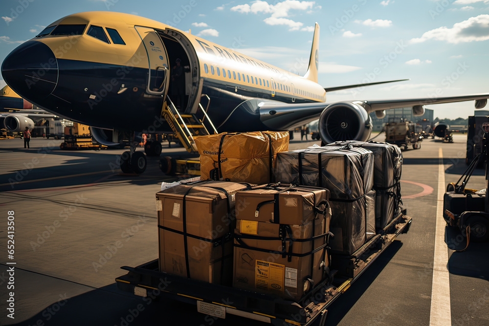 Loading and unloading of goods and carry-on baggage at a military ...