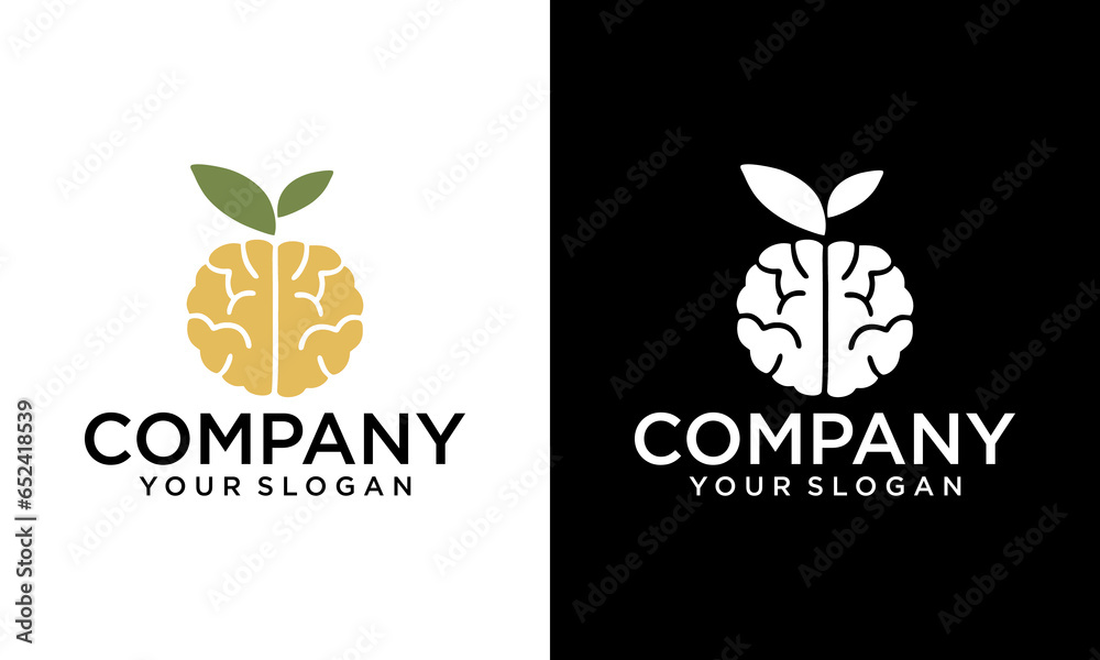 Logo of a fruit style brain. This logo is suitable for many purpose as ...