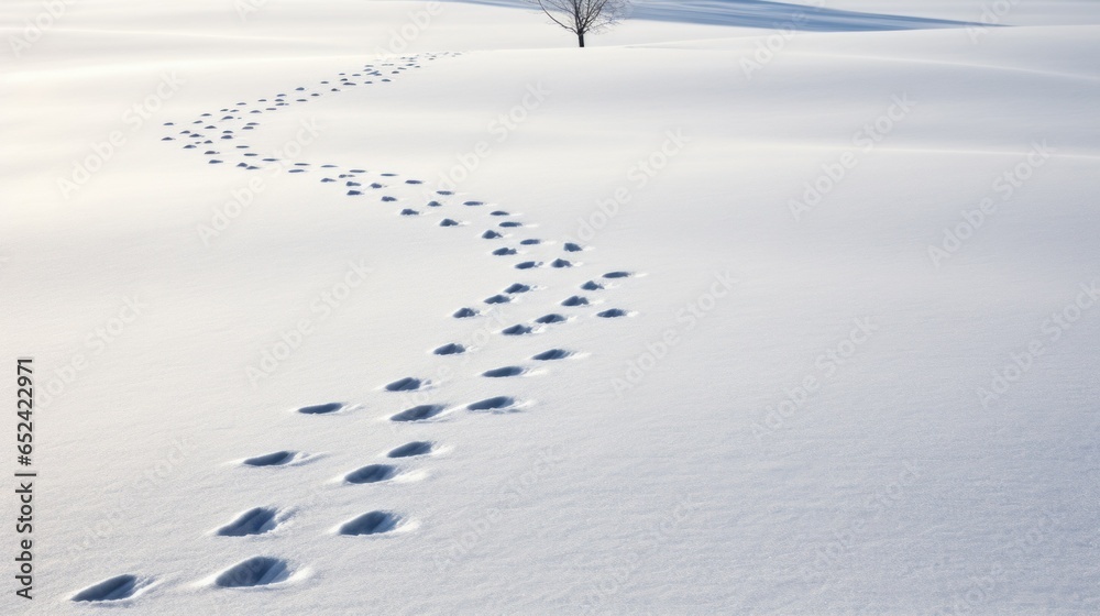 Animal tracking, snow print identification. Identifying animals from ...