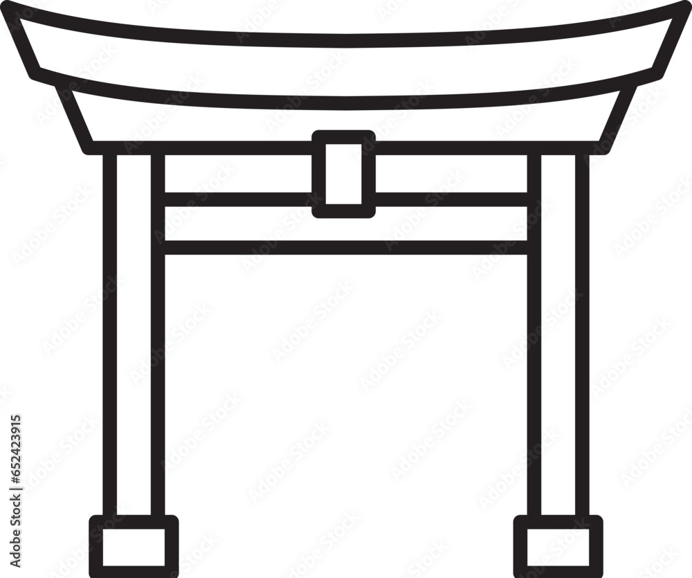 japanese gate icon Stock Vector | Adobe Stock