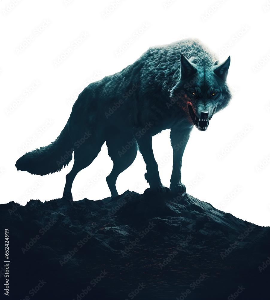 werewolf transparent background. lycanthrope on a cliff. wolf howling ...