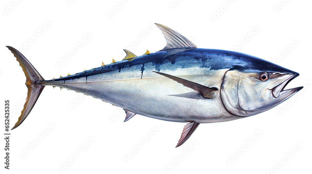 Albacore tuna, side view in an Aquatic-themed, photorealistic ...