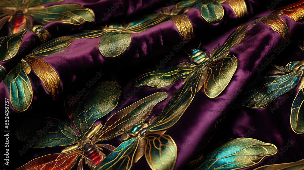 Lustrous Brocade Velvet Inspired by Beetle Wings Texture in Luxury ...