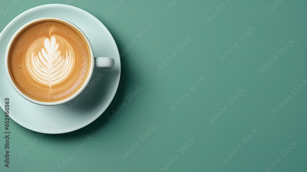 minimalistic coffee wallpaper with solid Background, empty copy space ...