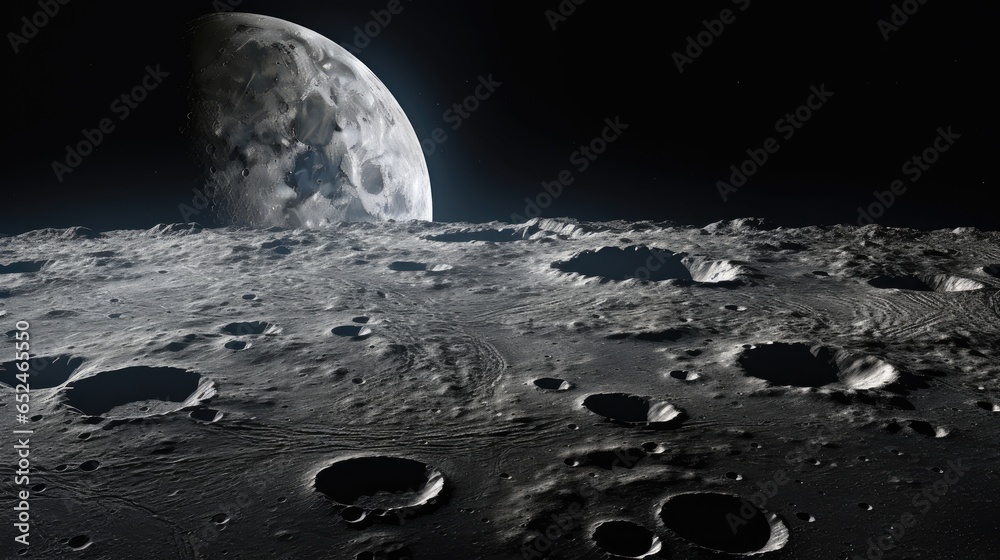 an up-close of the Moon in a Planetary-themed image as a JPG horizontal ...