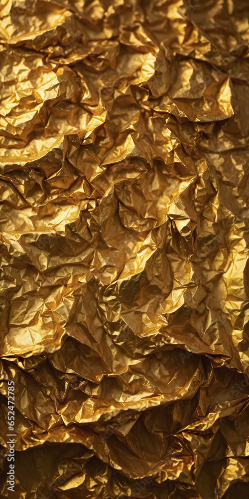 Gold crumpled paper texture background Stock Photo | Adobe Stock