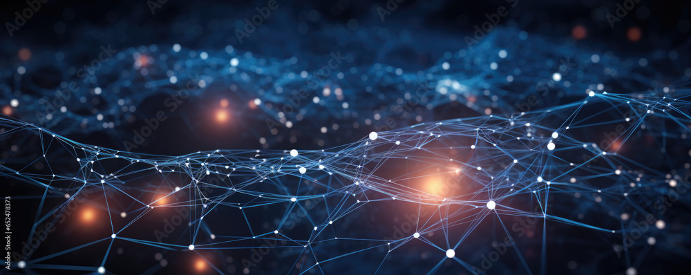 Neural network with intricate connections and nodes, visualizing the ... Neural network with intricate connections and nodes, visualizing the ...