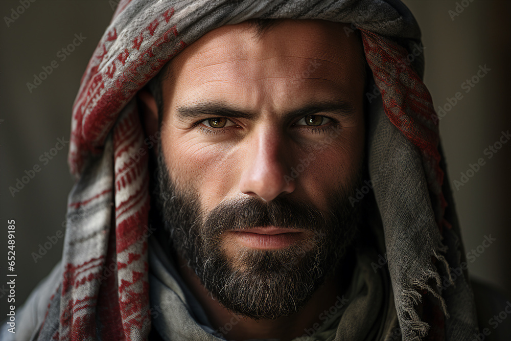 Young arab man in national clothes and turban Muslim man Saudi african ...