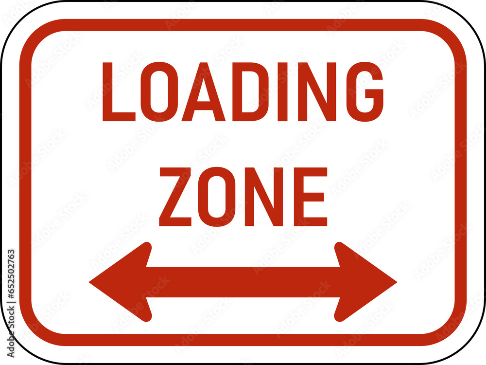 Transparent PNG file of Vector graphic of a red usa Loading Zone MUTCD ...