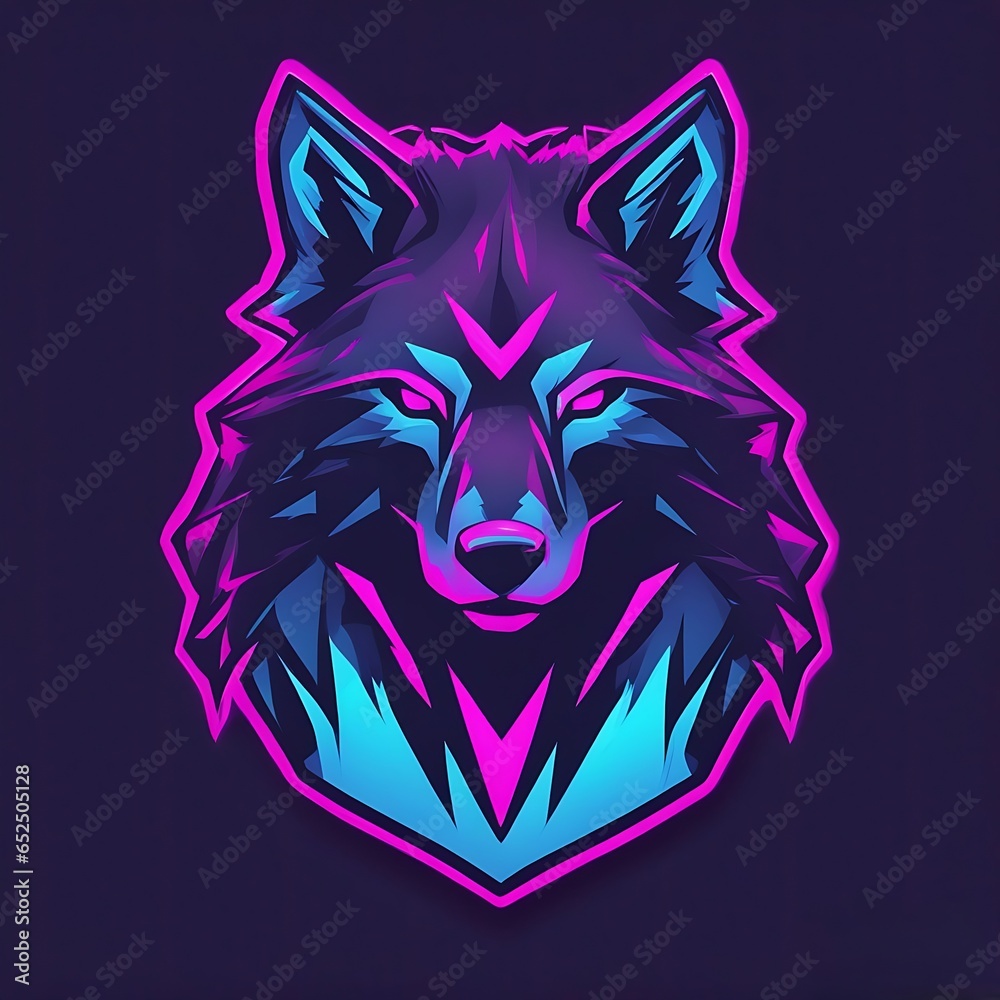 Gaming logo, Moscato logo, vector, illustration, wolf head silhouette ...