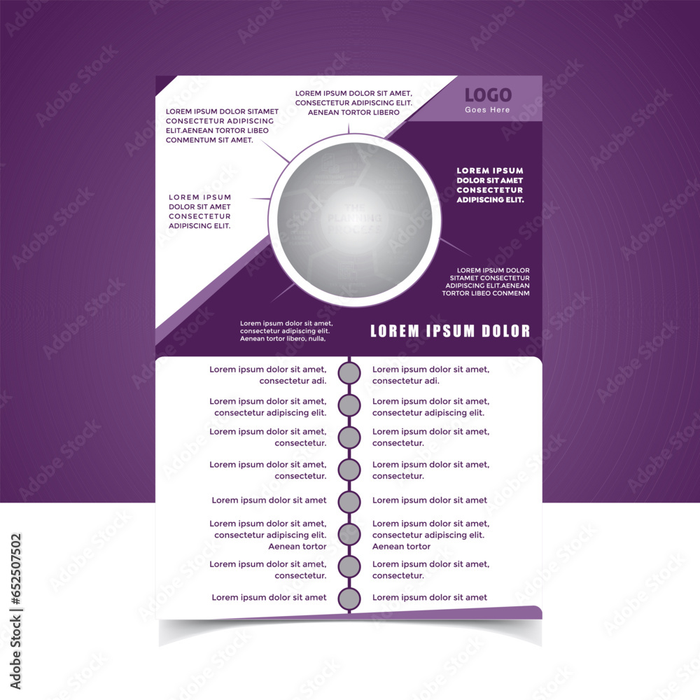 Infographic flyer design vector template Stock Vector | Adobe Stock
