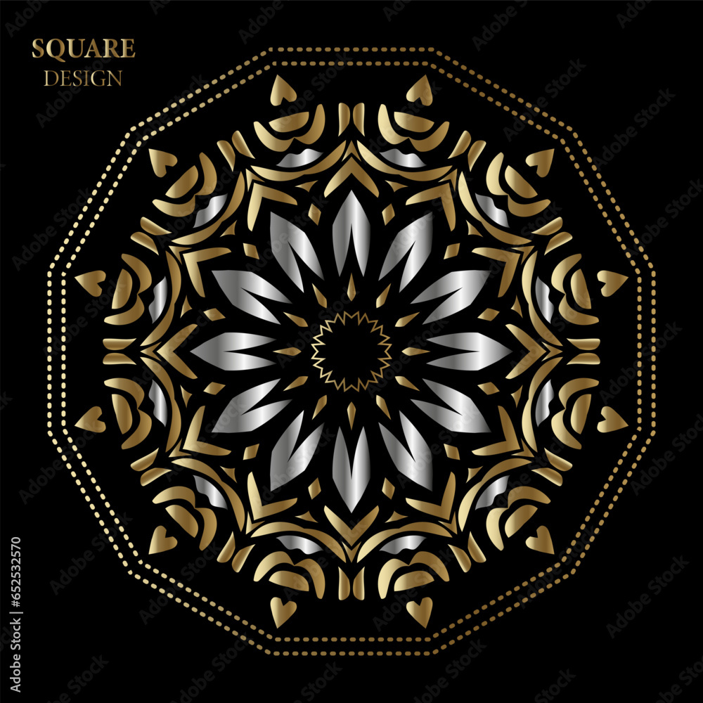 Vintage gold ornamental card. Template for laser cutting. Vector ...