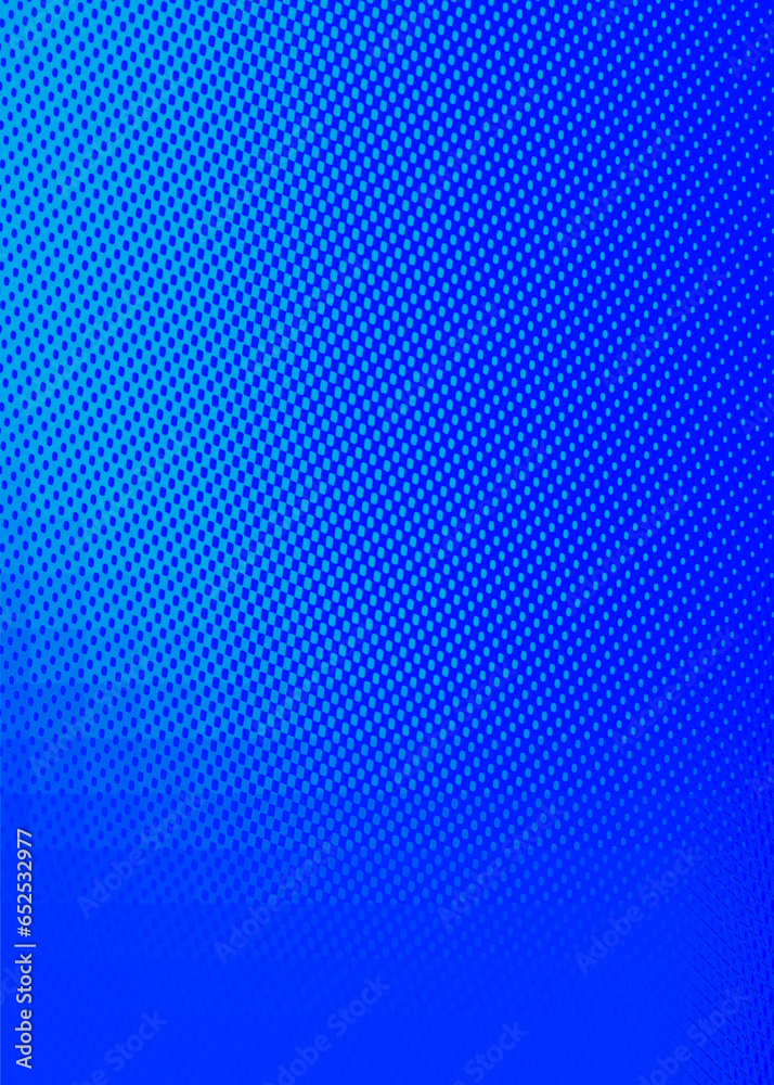 Blue gradient dots background. Empty vertical backdrop with space for ...