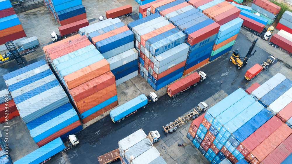 Logistics and transportation of Container Cargo ship and Refrigerated ...