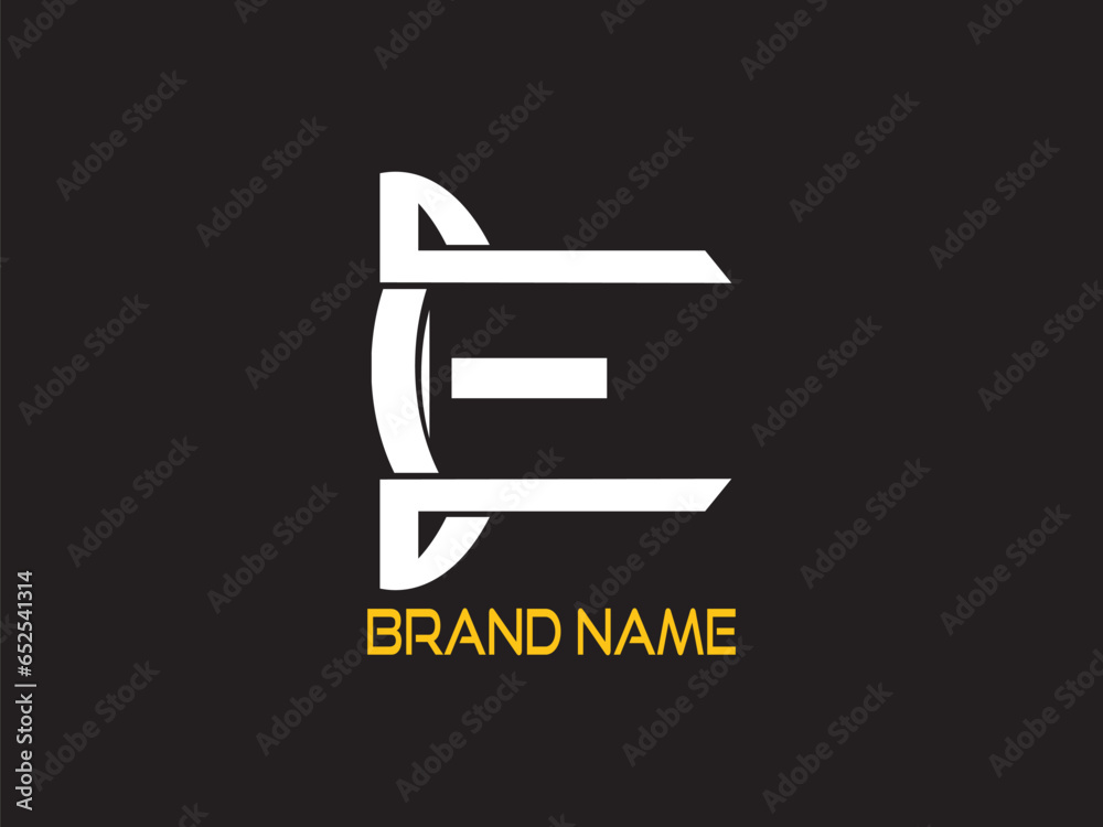 E letter logo. EPS file. Editable Color. CMYK Color mode. Free Font ...