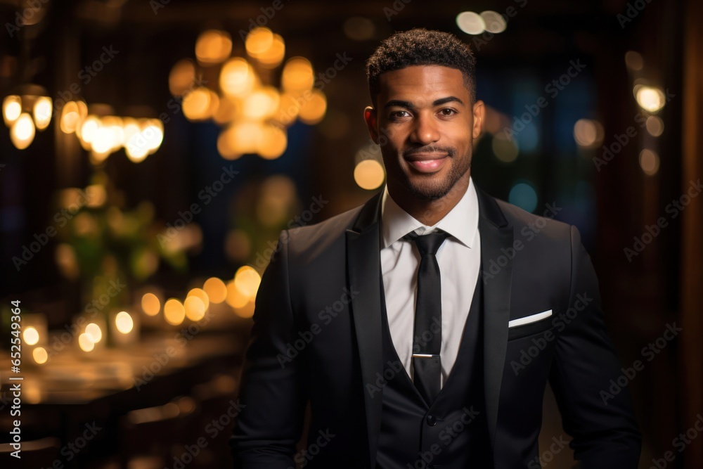 Black Man Event Planner Employee Work Role Workplace Backdrop ...