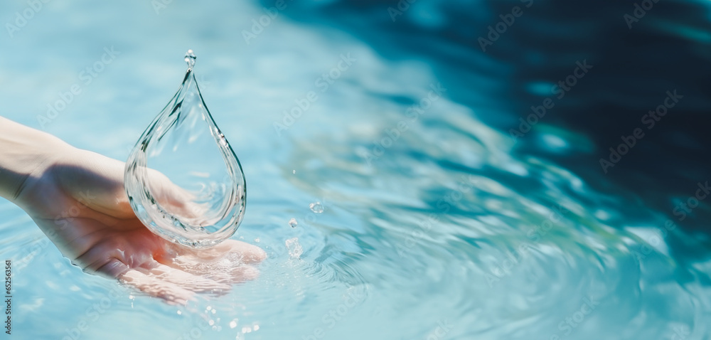 World water day, Woman holding water drop, Save water and help planet ...