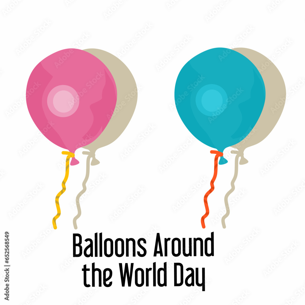 Vector graphic of world balloons around the day for world balloons ...