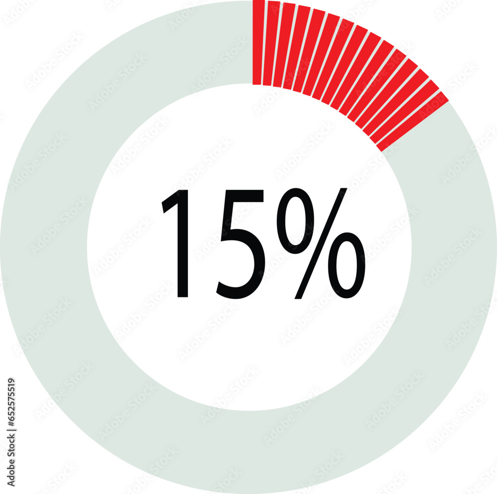 15% Loading. Circle percentage diagrams 15% ready to use for web design ...