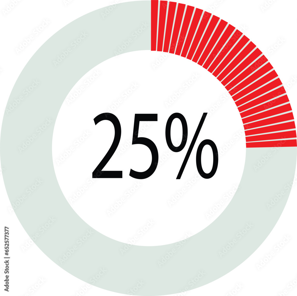 25% Loading. Circle percentage diagrams 25% ready to use for web design ...