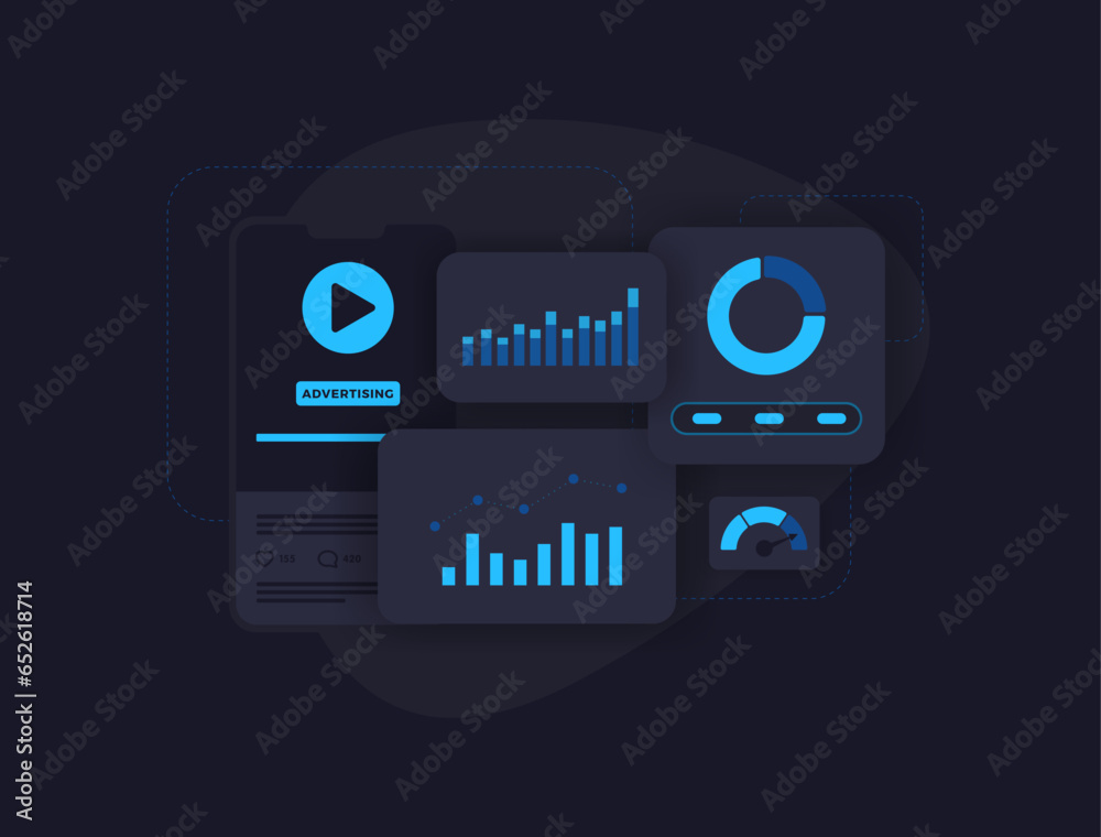 Business Reporting Dashboard. Data Analytics, Charts, and KPIs in ...