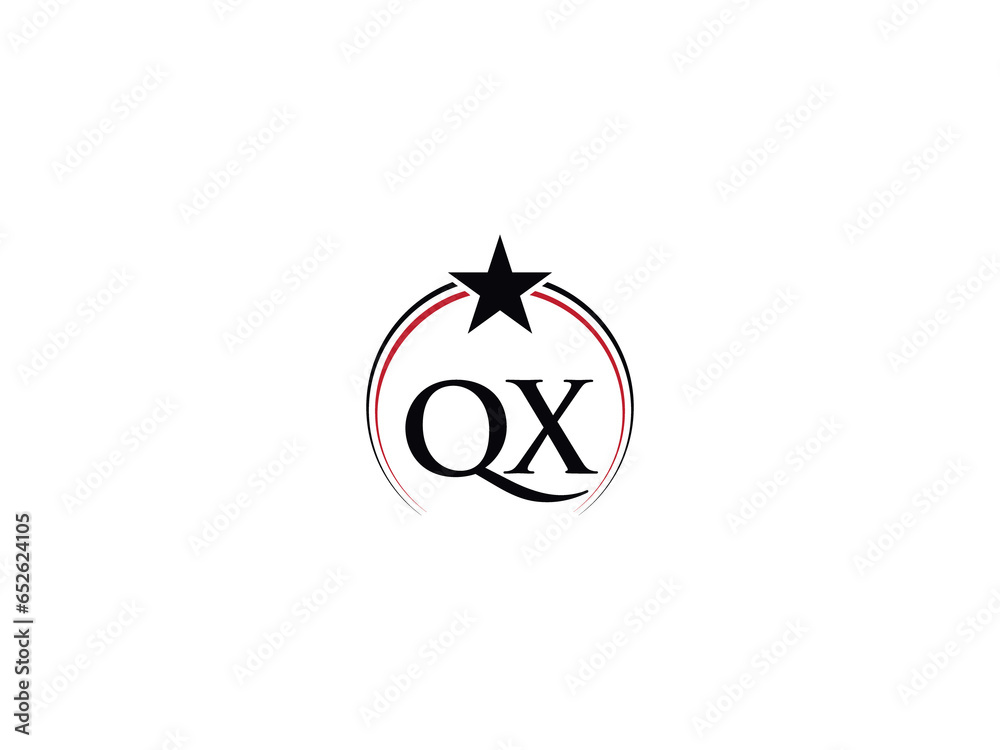Minimalist Star QX Png Logo Letter, Apparel Luxury Qx xq Vector Png ...
