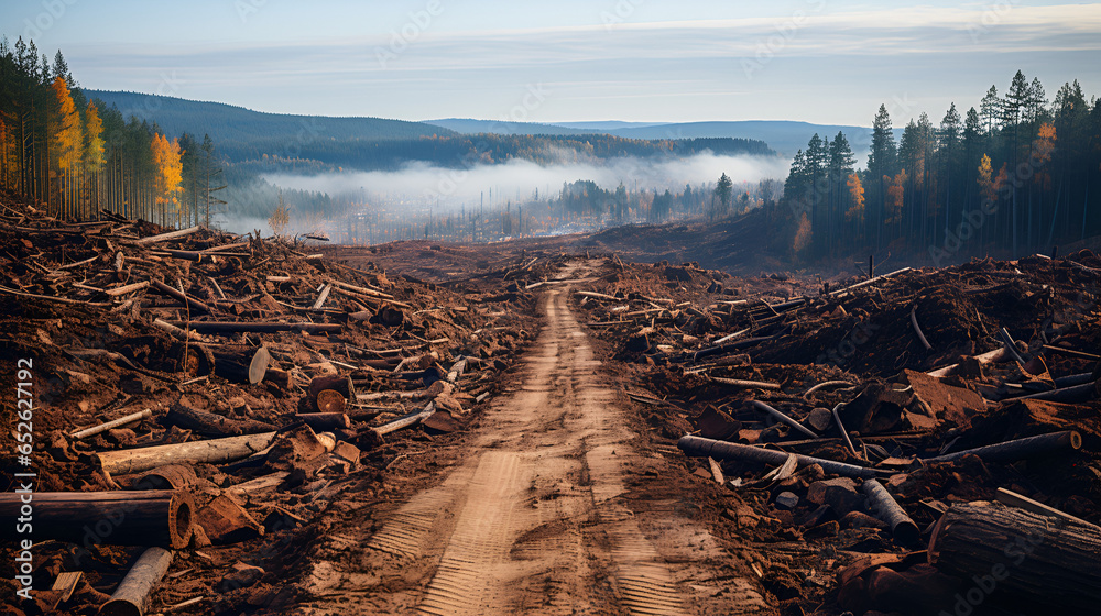 Deforestation damage the mother nature, cutting trees, enviroment ...