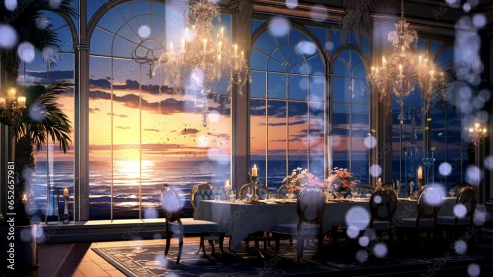 seamless looping video background animation, cartoon anime style ...