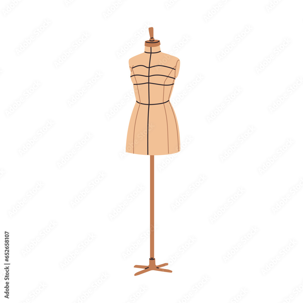 Women mannequin. Dressmaking sewing tailors dummy. Designers fabric ...