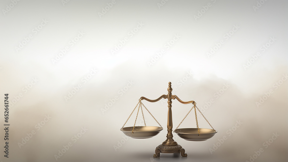 The scales of justice are a symbol of law and authority, weighing guilt ...