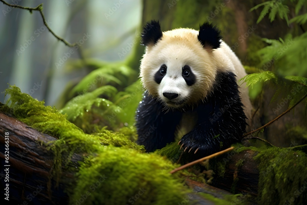 Giant Pandas: Photos of giant pandas, a rare species that inhabits the ...