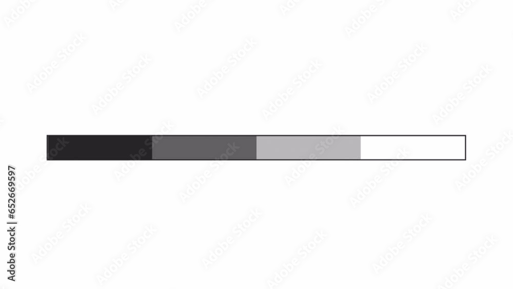 Scale filling with grey color palette black and white loading animation ...