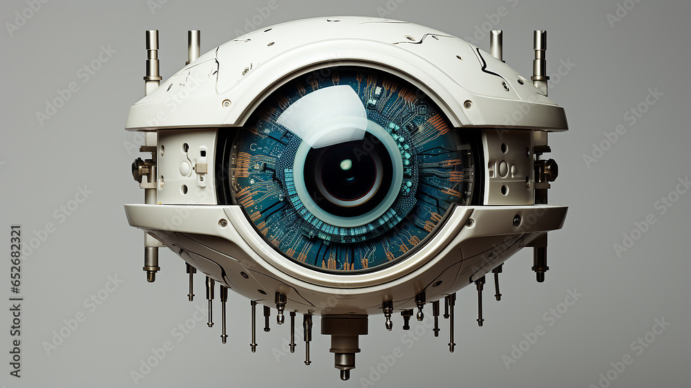 gadget computer eye, fantastic surveillance device, unusual ...