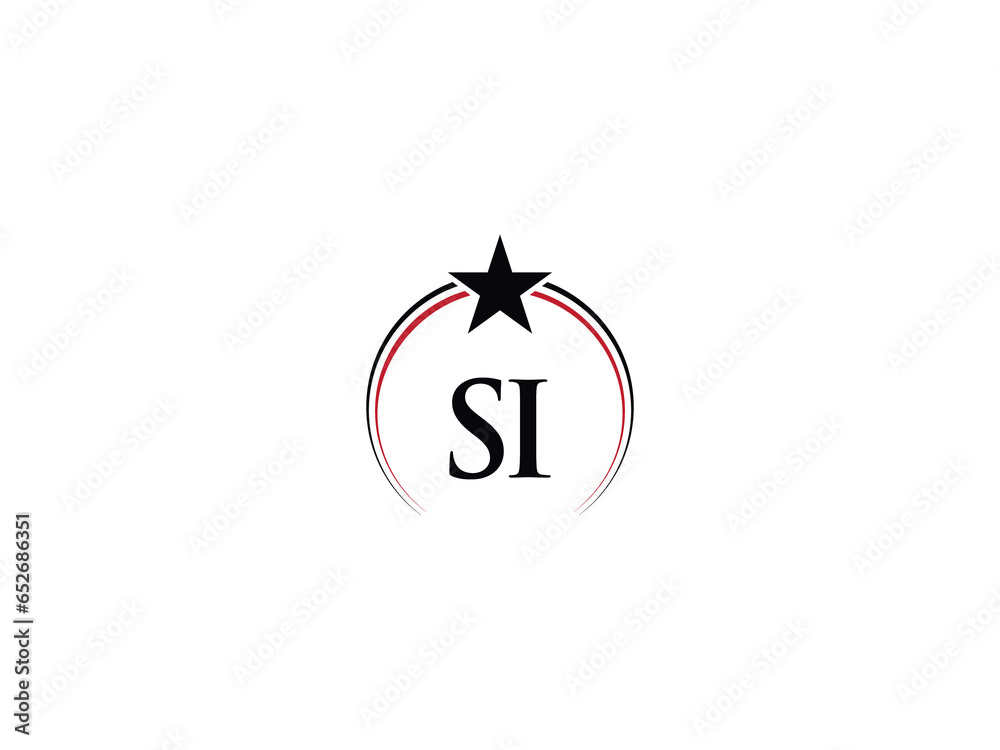 Luxury SI Star Logo Template, Minimalist Si is Logo Icon Vector Png ...