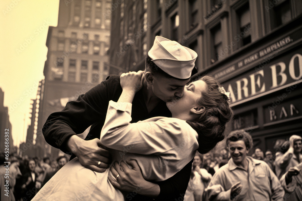 1945 World War II Victory Celebration: A Crowd's Joyful Moments ...