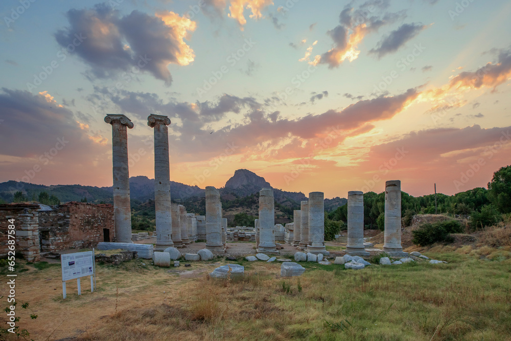 The Temple of Artemis at Sardis, the fourth largest temple of the Ionic ...
