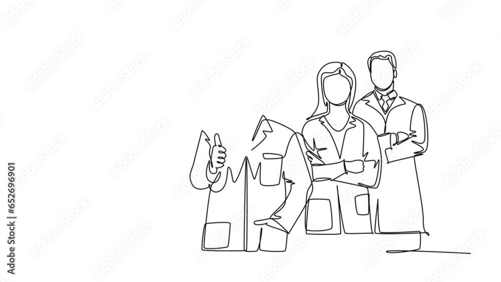 Animated self drawing of continuous line draw groups of young happy ...