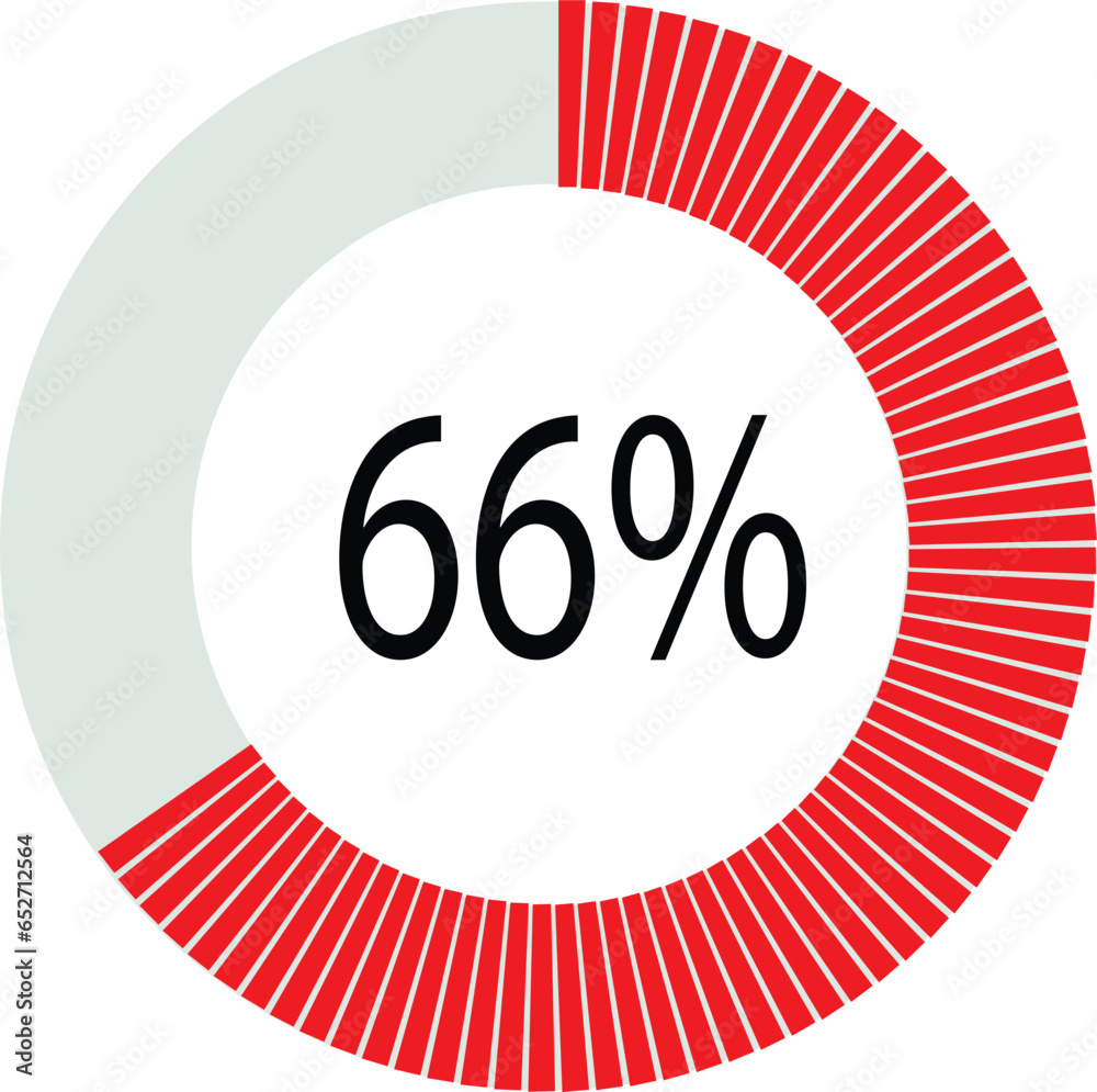 66% Loading. Circle percentage diagrams 66% ready to use for web design ...
