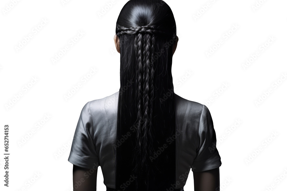 A Fictional Character Created By Generative AI.Rear View of Hair ...