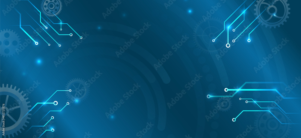 Wide Cyber security internet and networking concept. Hi-tech vector ...