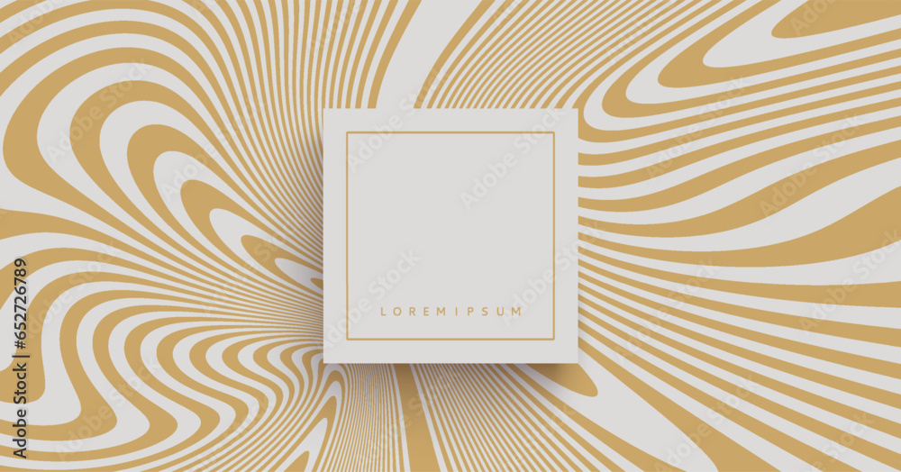 Psychedelic pattern with melting and distorting lines. The geometric background by stripes. 3d ...