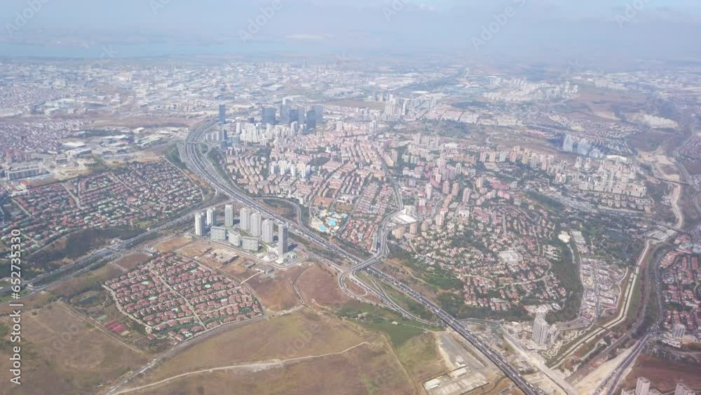 Wideo Stock: cinematic daytime view of Istanbul city through the ...